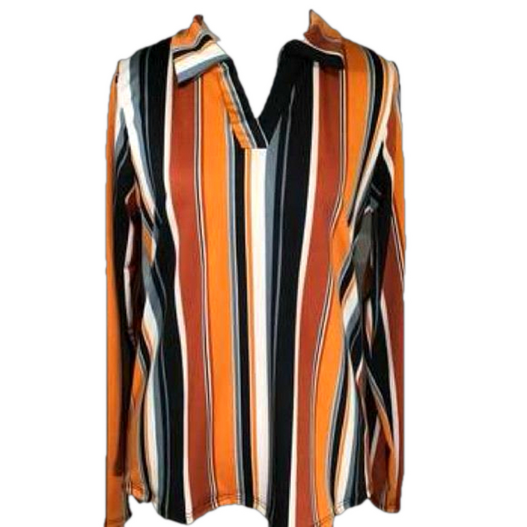 LuLaRoe | Tops | Lularoe Courtney 3x Retro Stripe Top | Poshmark